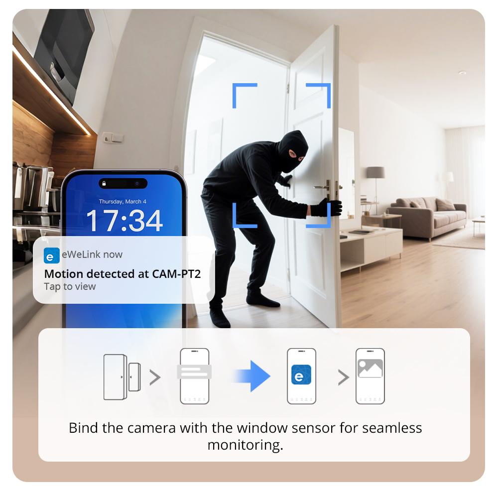 SONOFF CAM Pan-Tilt 2 Smart Indoor Home Security Camera CAM PT2 Smart Home Security Camera Smart ...