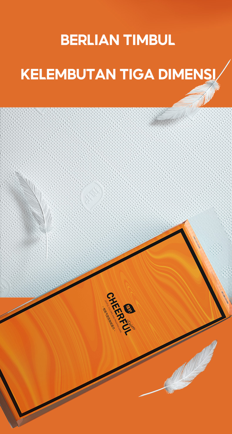 【12 Packs】Botare AIR-cushion Cheerful Tissue 4-Ply 1280 sheets 175*175mm Deluxe Comfort Tissue ...