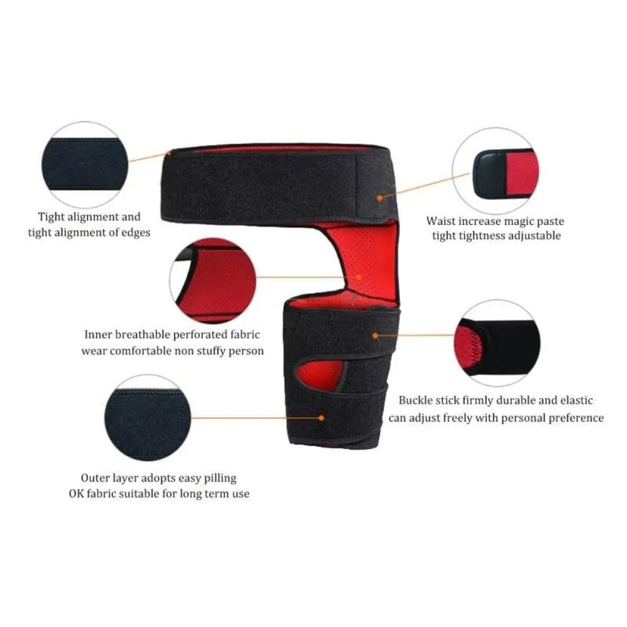 Hip Brace Thigh Compression Sleeve Hamstring Groin Compression Support ...