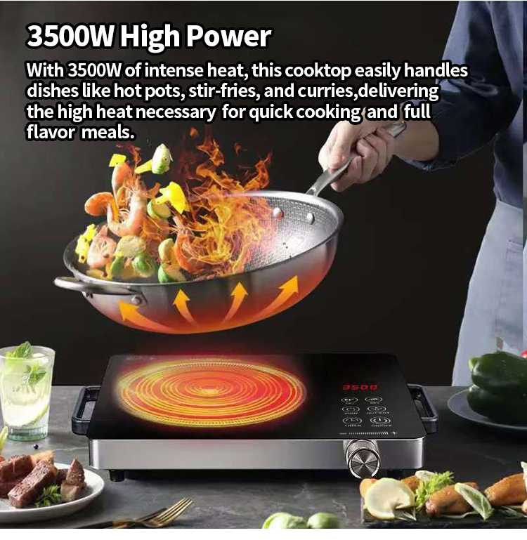 IREMMO 3500W Infrared Ceramic Cooker Radiation-Free Touch & Knob ...