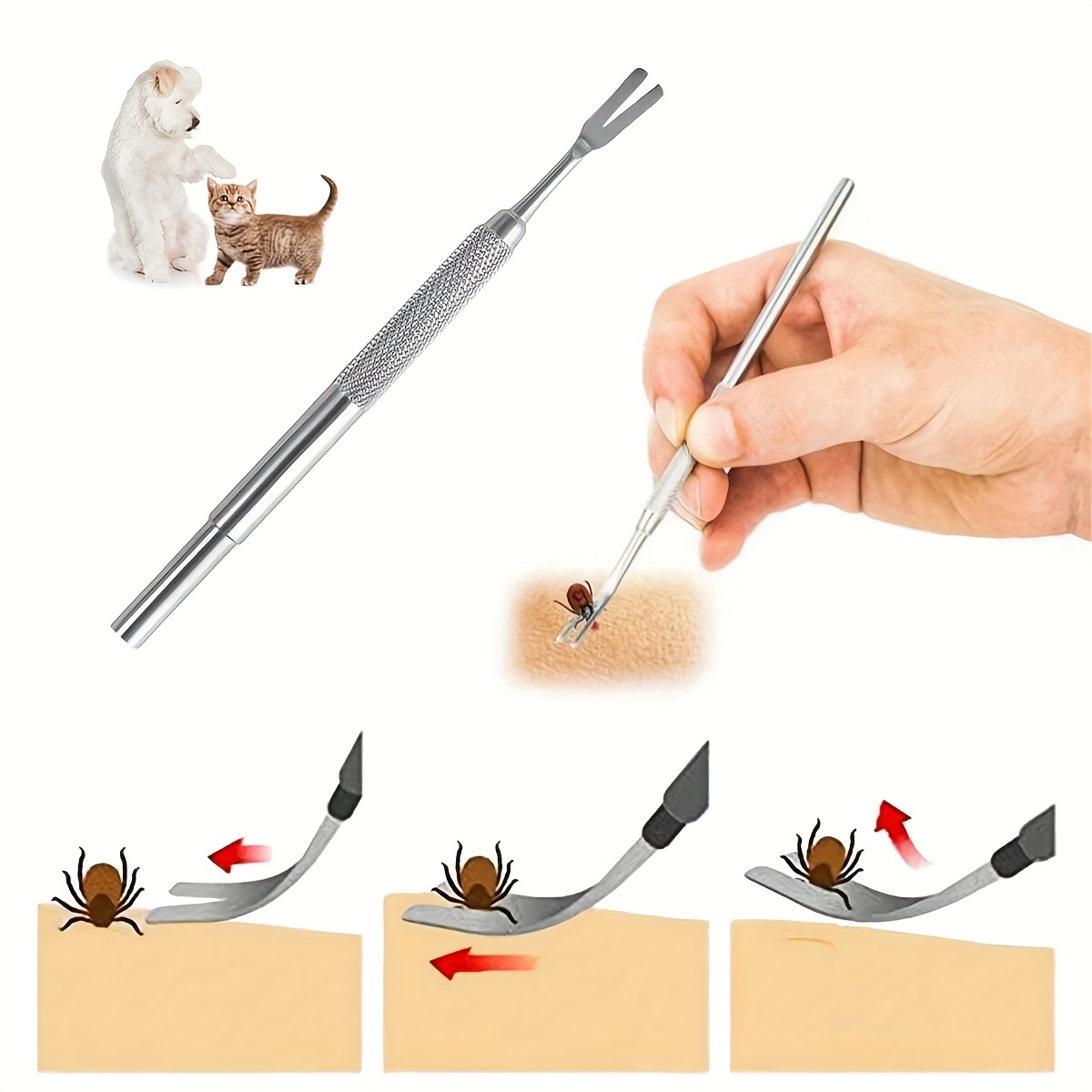 Tick Remover Tool Tweezers Professional Tick Removal Tweezers For ...