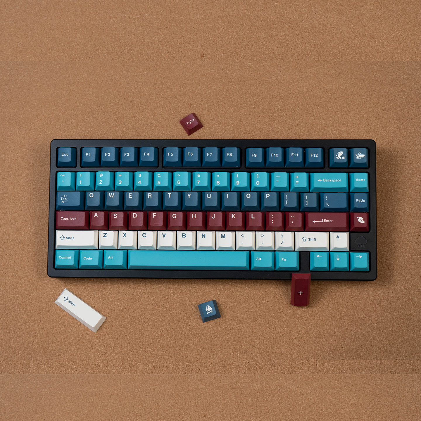 Motosuko lake Keycap Blue PBT cherry Profile 131 keycaps set for ...