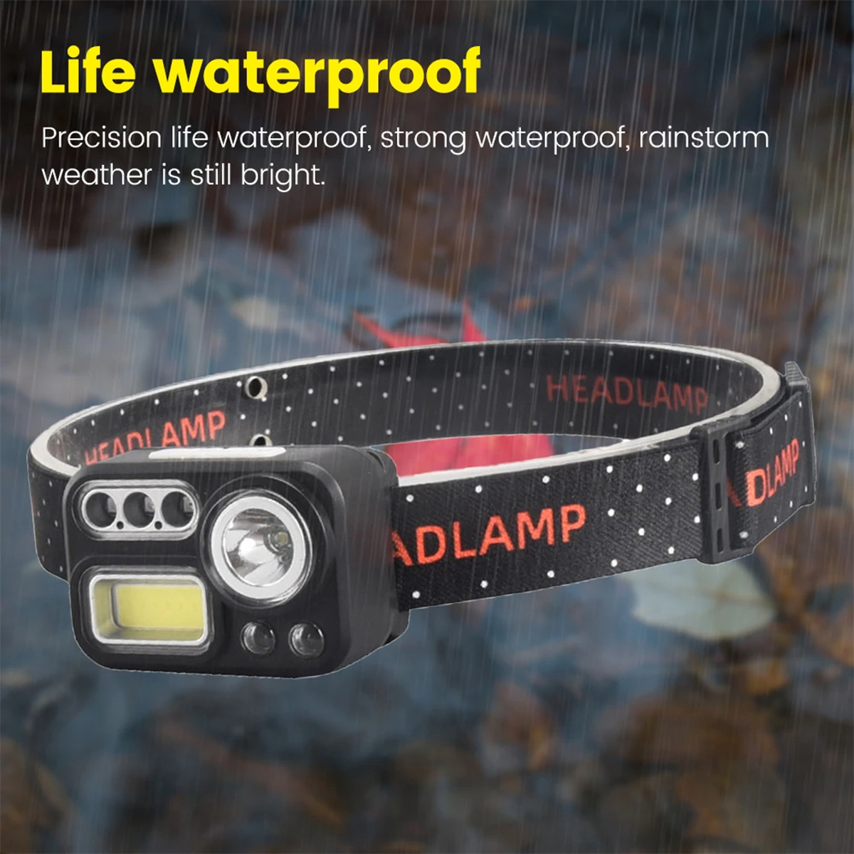 Red/Green/White/UV 8 Modes Led Headlamp Headlights Flashlight Sensor ...