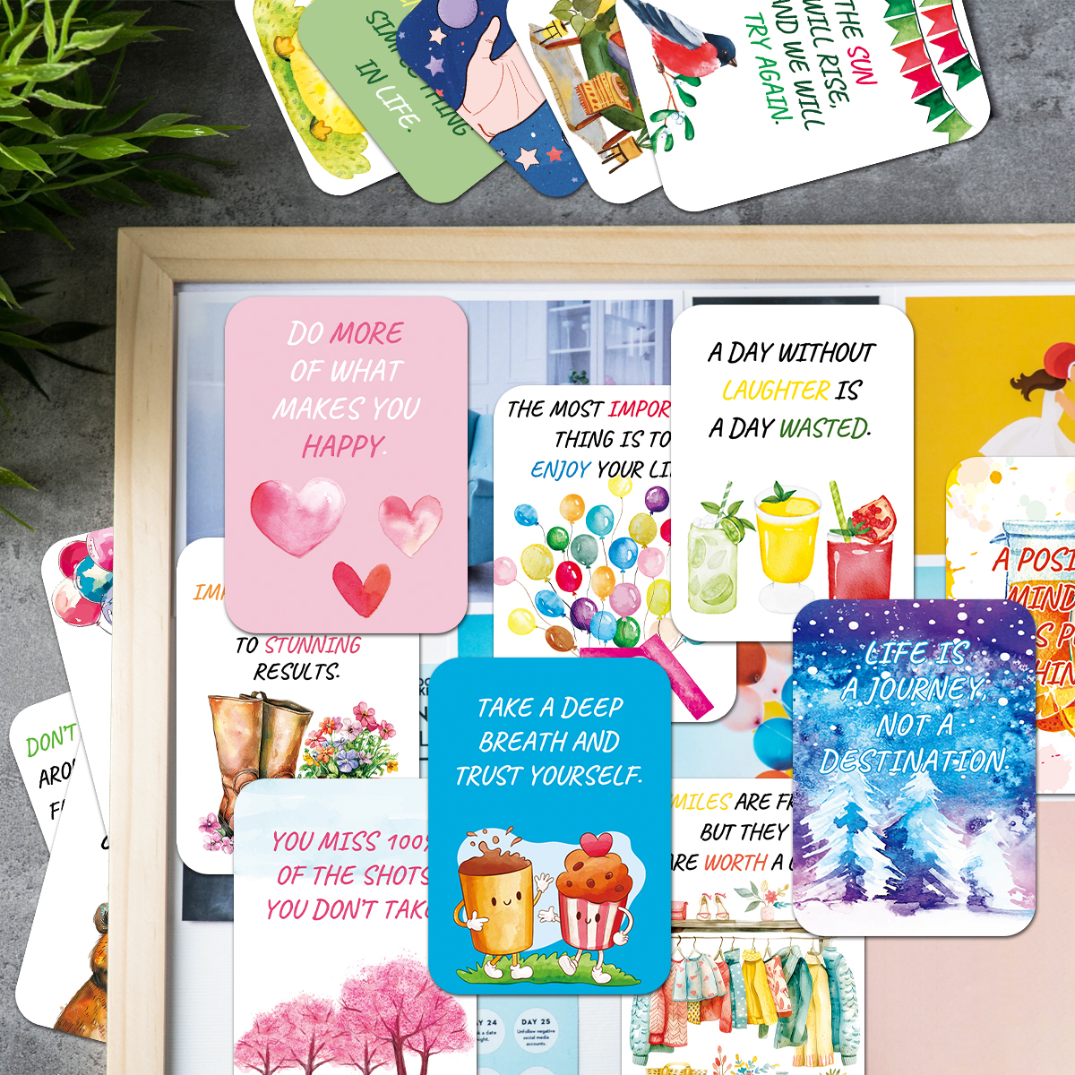 New 50-piece Inspirational Affirmation Cards | Motivational Quotes ...