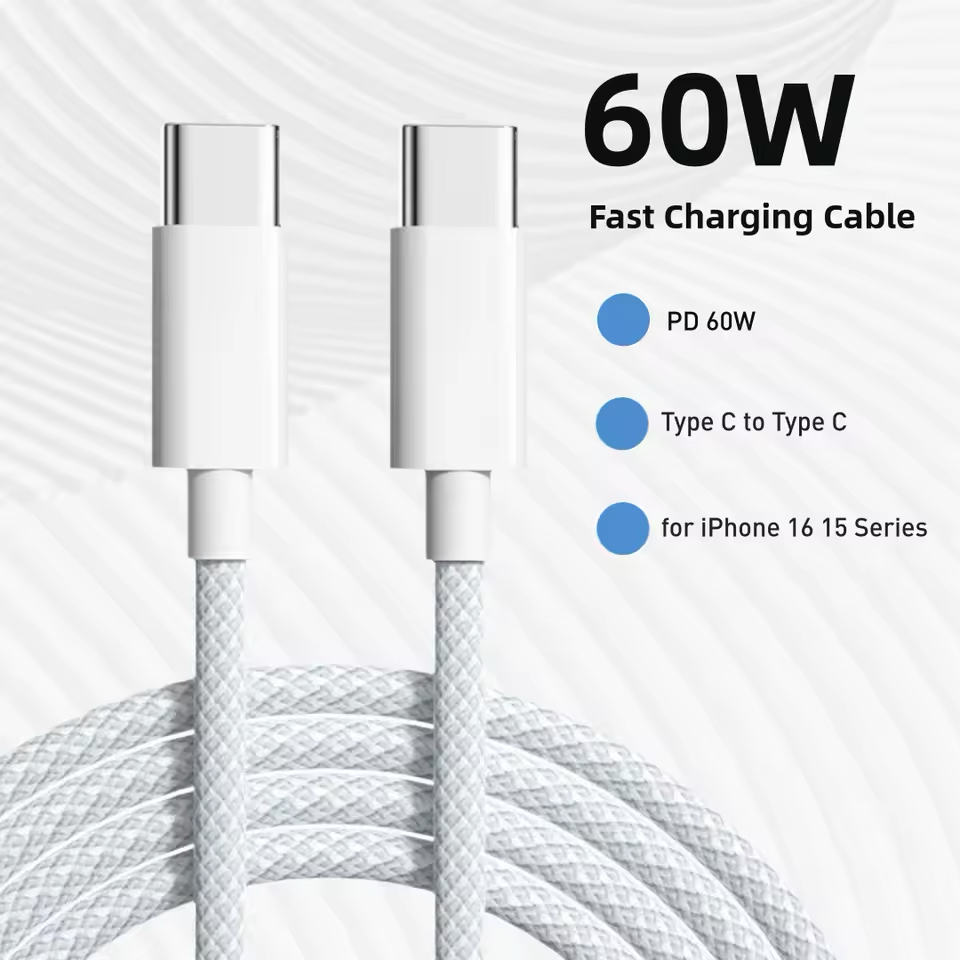1m Pd 60w Fast Charging Cable - Anti-break Protection - Type C to C ...