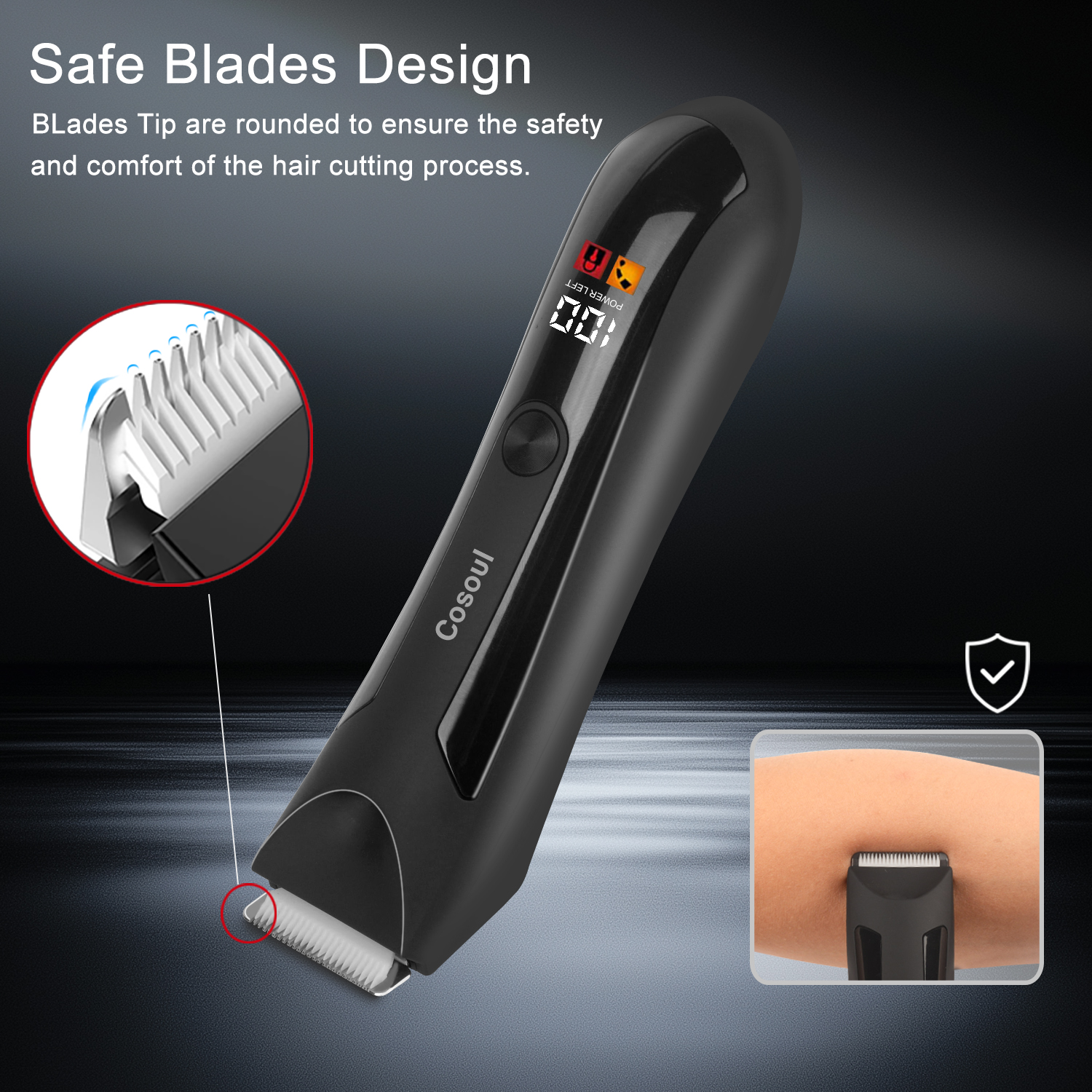 Cosoul Body Hair Trimmer For Men Pubic Hair Shaver Electric Groomer ...
