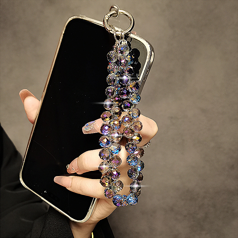 Super Shiny Acrylic Drop Crystal Handheld Chain Keychain, Short Wrist ...
