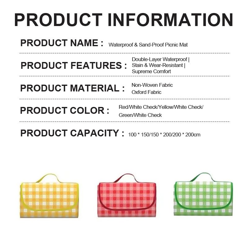 Outdoor Picnic Mat Foldable Tikar Picnic Waterproof Camping Mat ...