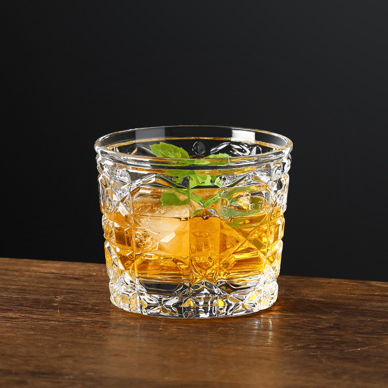 Embossed Glass ins Style Coffee Glass Design Juice Glass Milk Glass ...