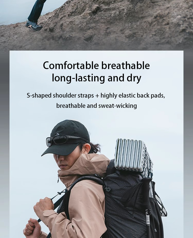 Blackpongo 40+5L/60+5L Large Capacity Backpack Camping Hiking Climbing ...