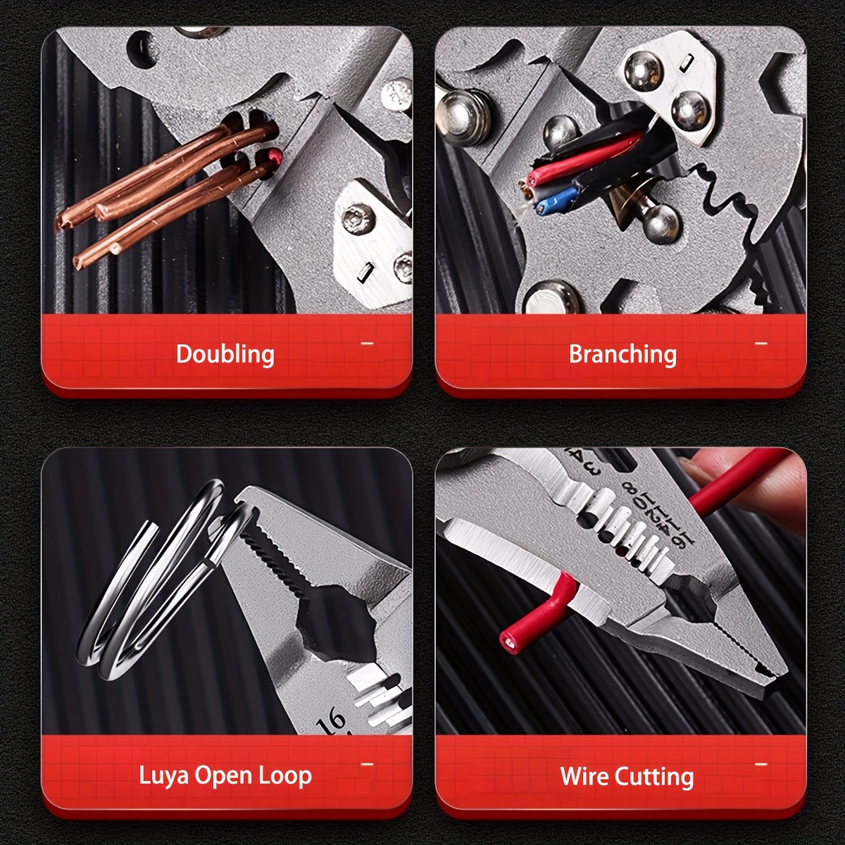 17-in-1 Foldable Wire Stripper – Multifunctional Electrician Pliers for ...