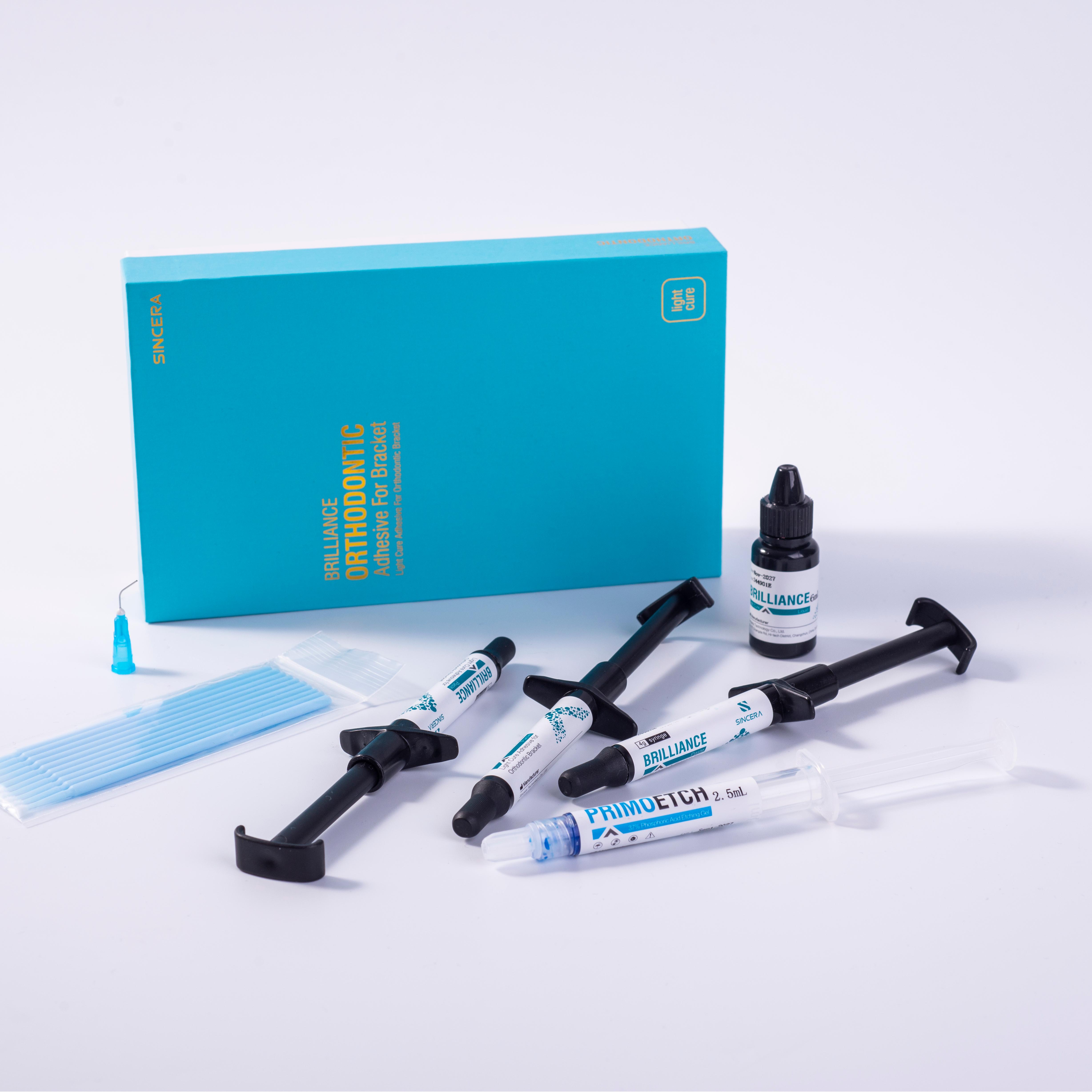 Light cure orthodontic adheisve brace cement primer paste standard kit ...