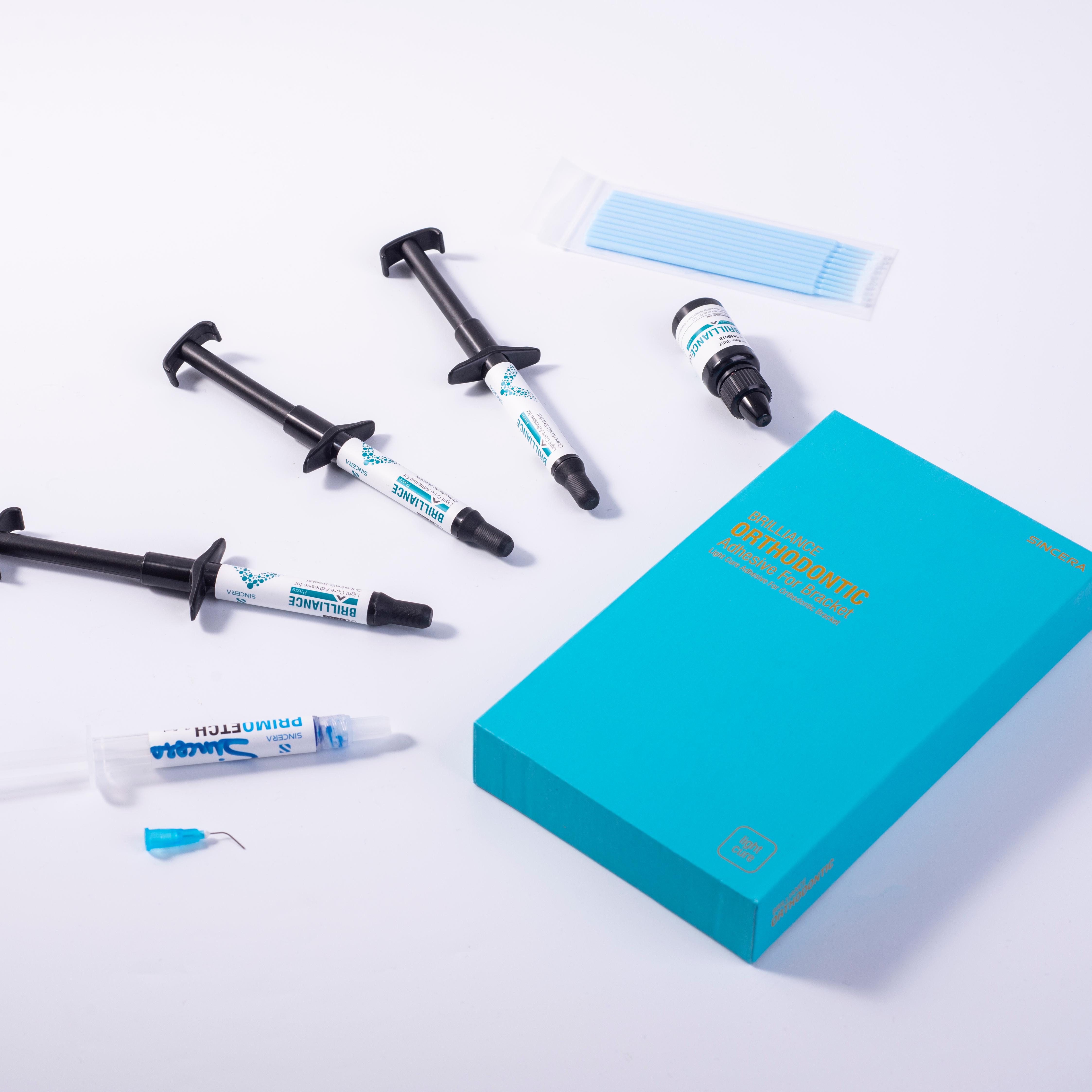 Light cure orthodontic adheisve brace cement primer paste standard kit ...