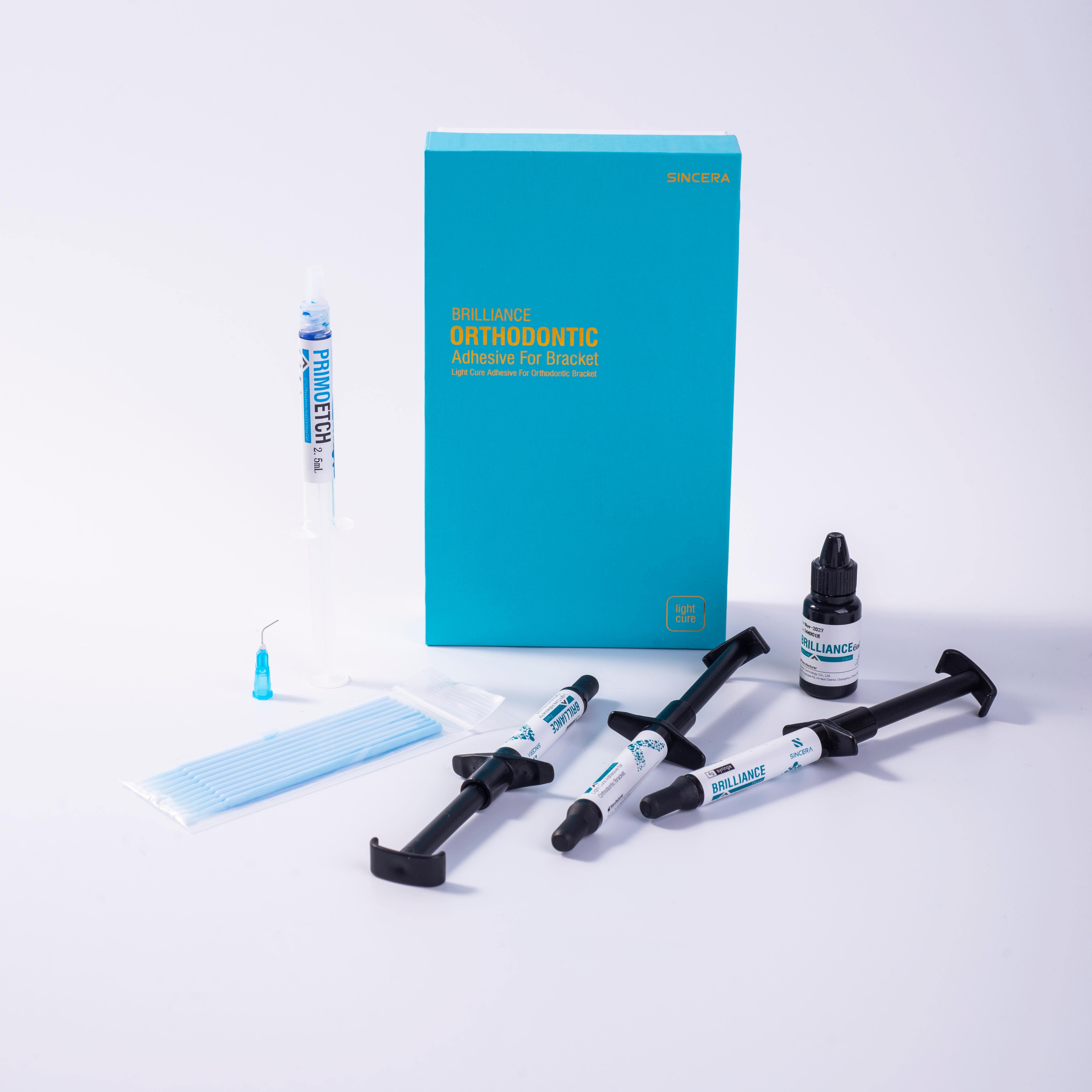 Light cure orthodontic adheisve brace cement primer paste standard kit ...