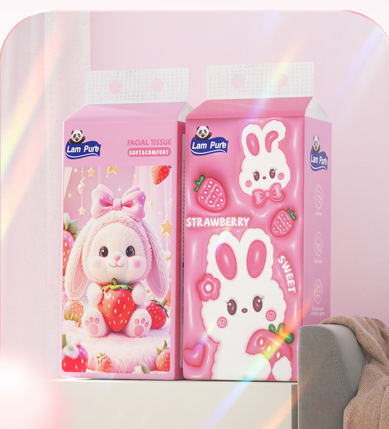 [5 PACKS] LamPure Facial Tissue Cute Tissue Paper Double Sided ...