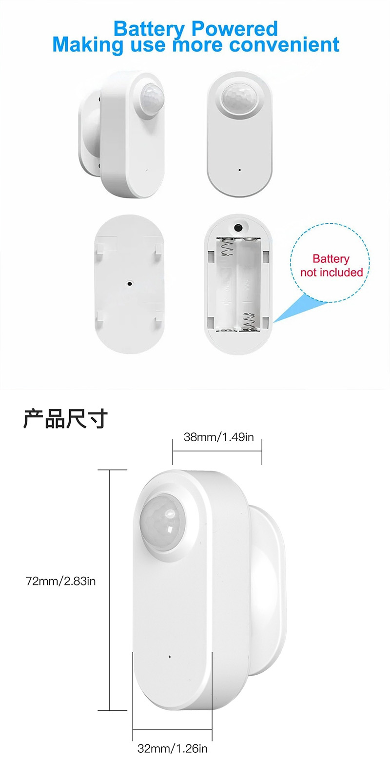 Zigbee 3-IN-1 Human Presence Detector Distance Detection Smart PIR ...