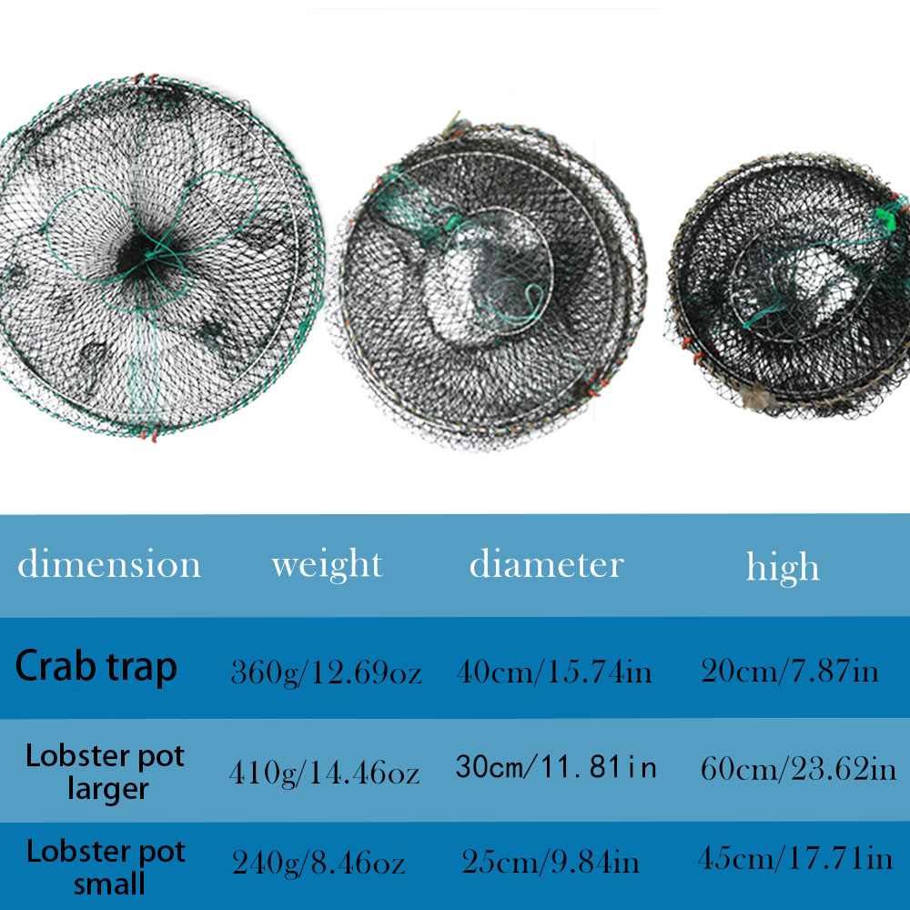 New Telescopic Foldable Crayfish Crab Fish Trap Net Shrimp Lobster Cage ...