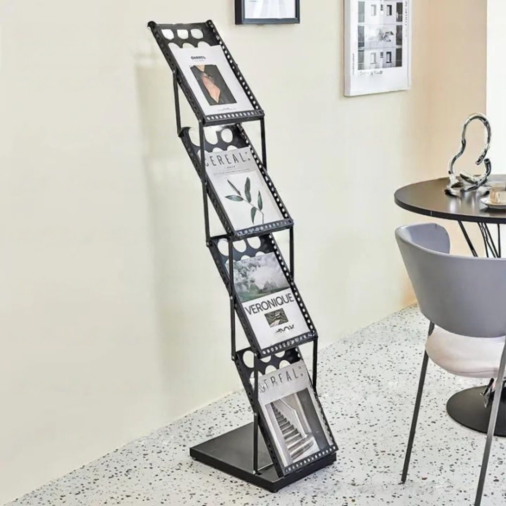 Foldable A4 Magazine Rack with 4 Layers and Carrying Bag | Shopee Malaysia