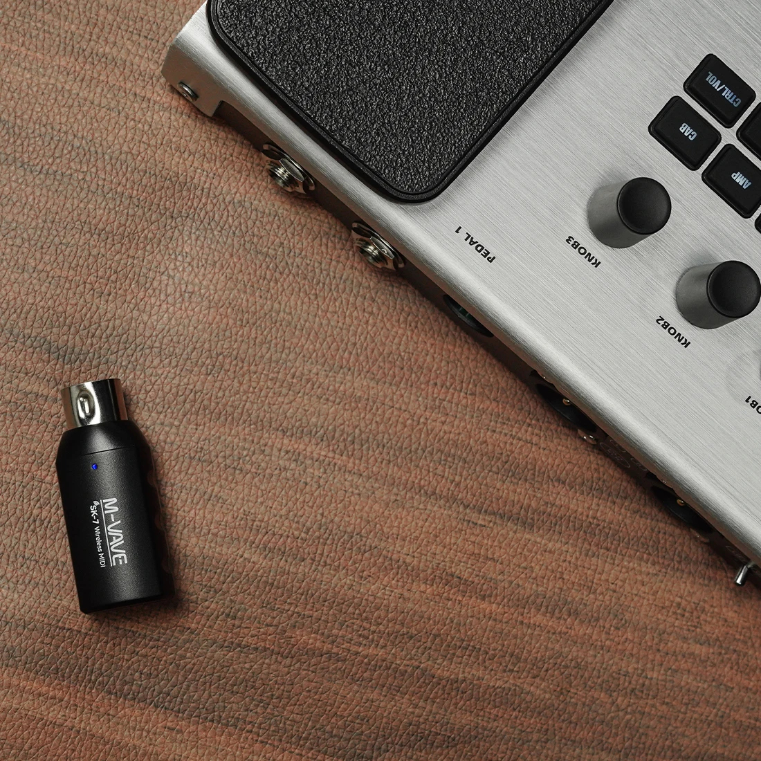M-VAVE SK7 MIDI Adapter Wireless Midi Receiver Ultra-Low Latency Plug ...