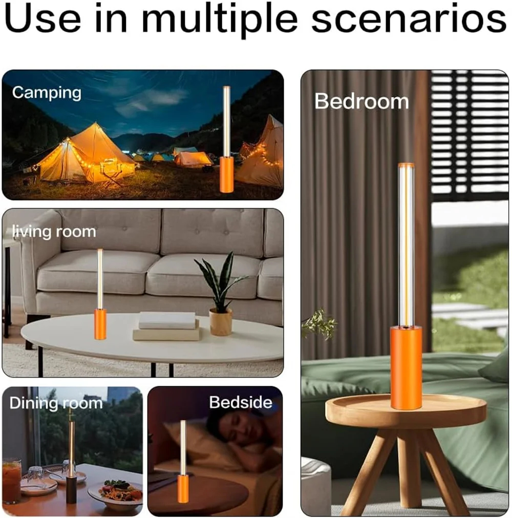 Breathing Atmosphere Lamp Touch Desk Lamp Rechargeable For Restaurant ...