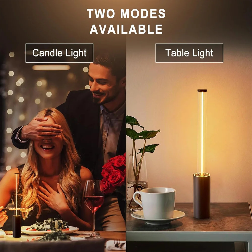 Breathing Atmosphere Lamp Touch Desk Lamp Rechargeable For Restaurant ...
