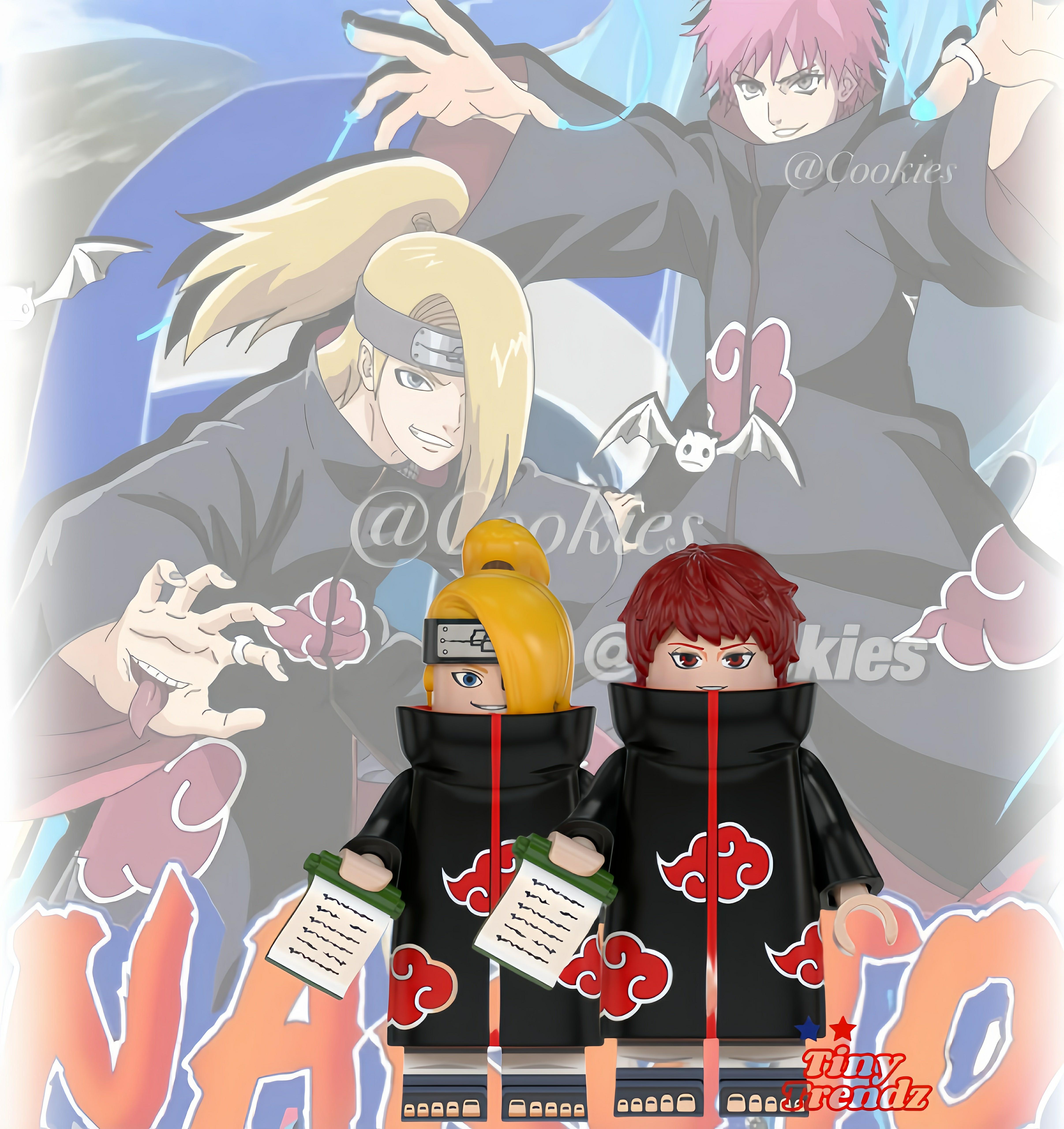 Naruto Akatsuki Set Ornaments and Decorations Toys Mini Building Blocks ...