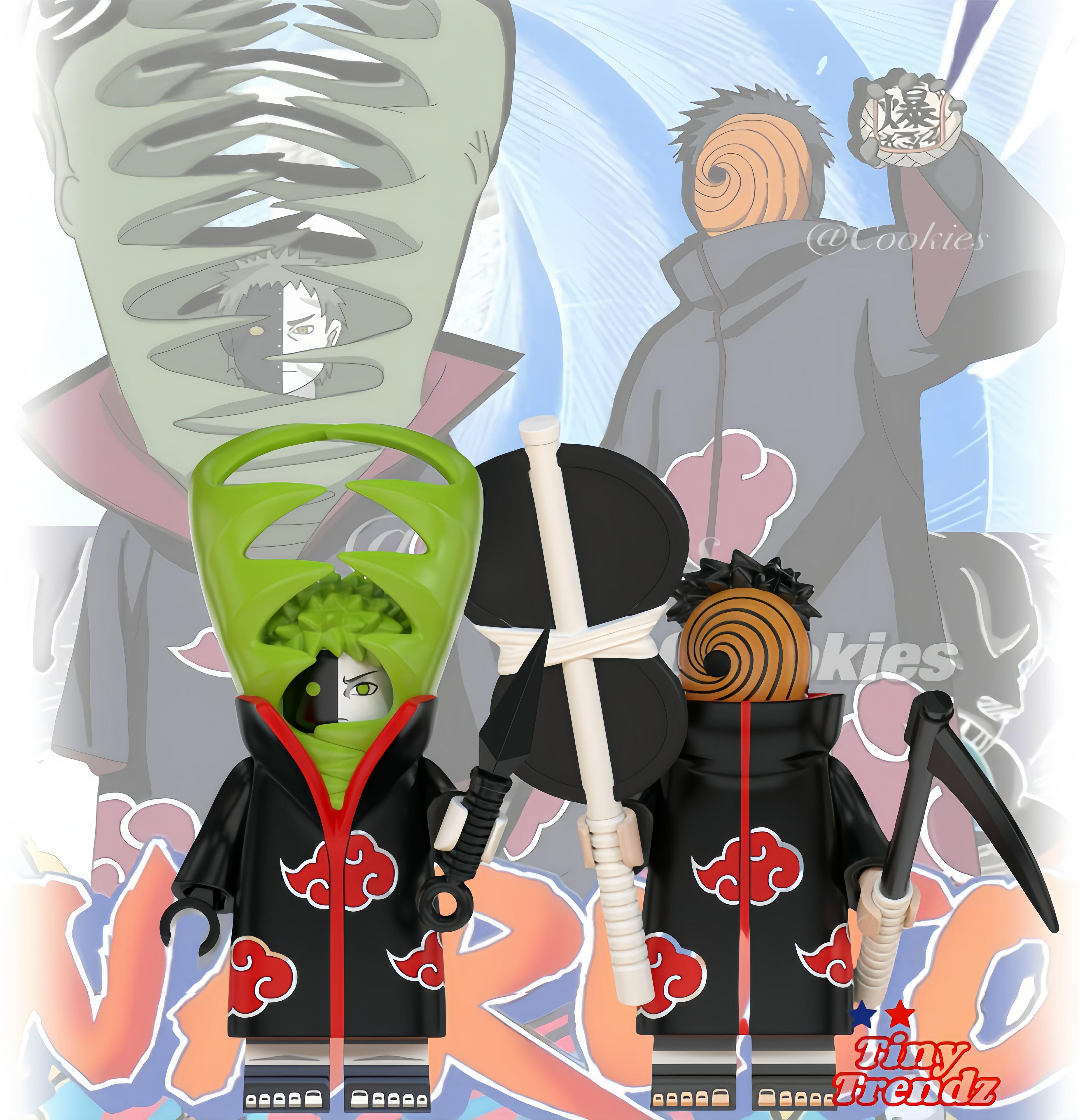 Naruto Akatsuki Set Ornaments and Decorations Toys Mini Building Blocks ...
