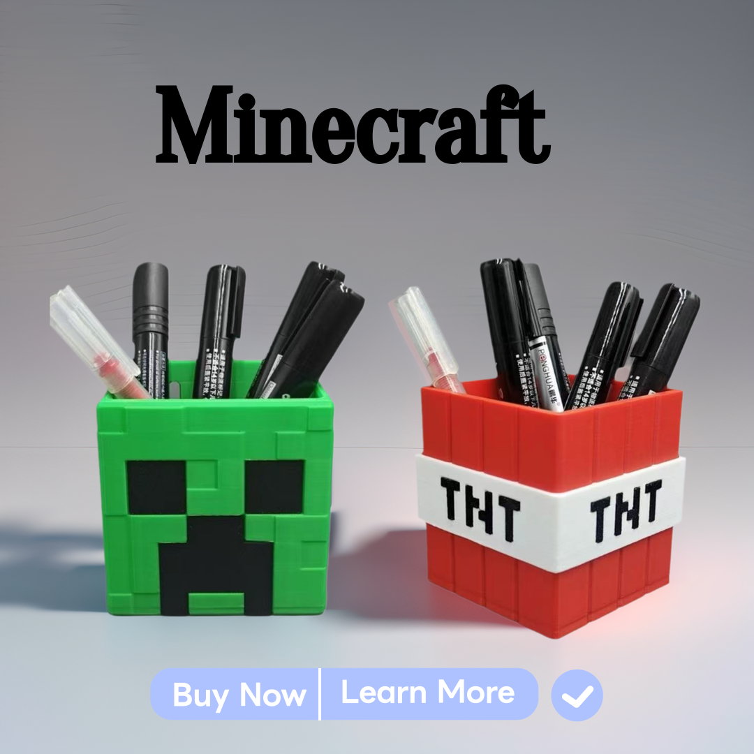 Minecraft Creeper TNT Pen Organizer & Pencil Holder - Unbreakable ...