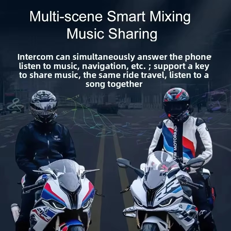 Y10 Earbuds Full Helmet Rider External Intercom Bluetooth Headset ...