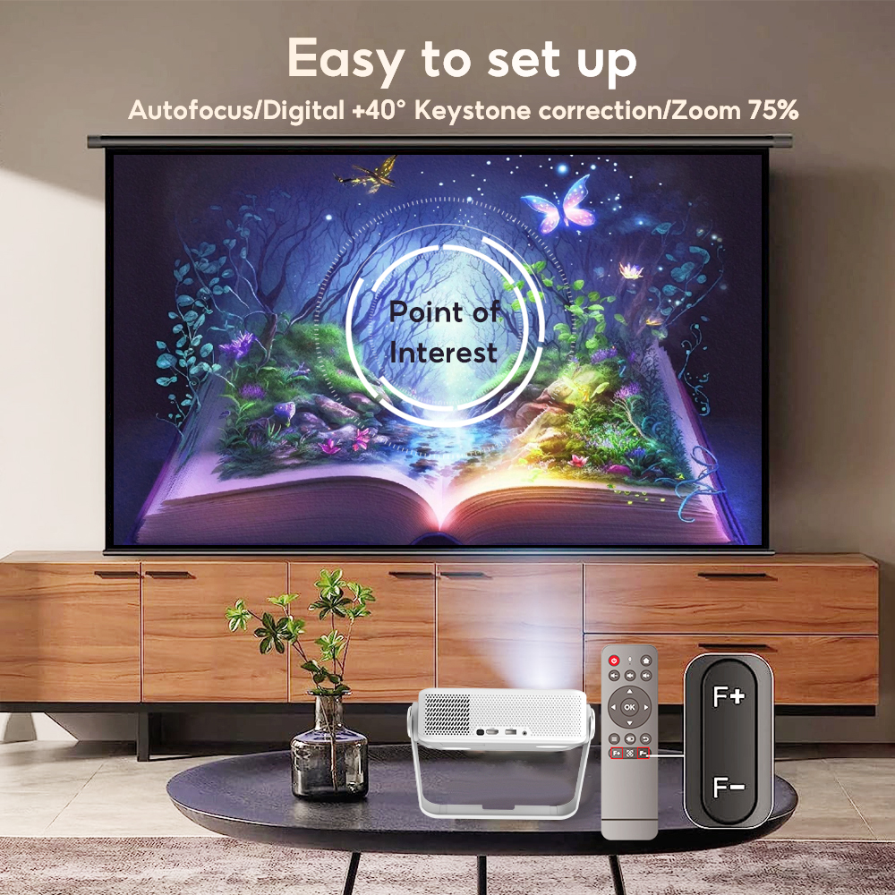 Touch dual screen 4K portable projector 3D home theater KTV tablet song ...