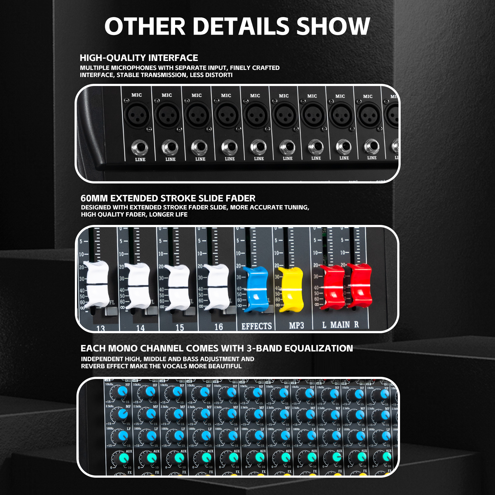 SHALANRA CT60/CT80/CT120/CT160 Propesyonal Na Audio Mixer Amplifier 6/8 ...