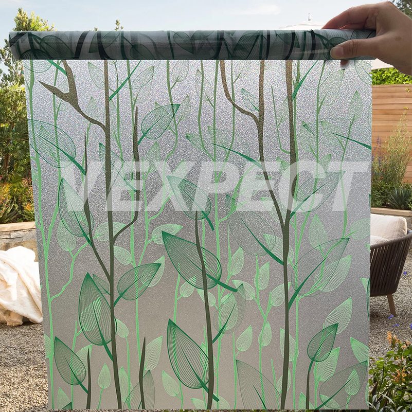 3d Stained Glass Sticker for Window Privacy, Tinted Cermin Tingkap Rumah, Non-Adhesive Window ...