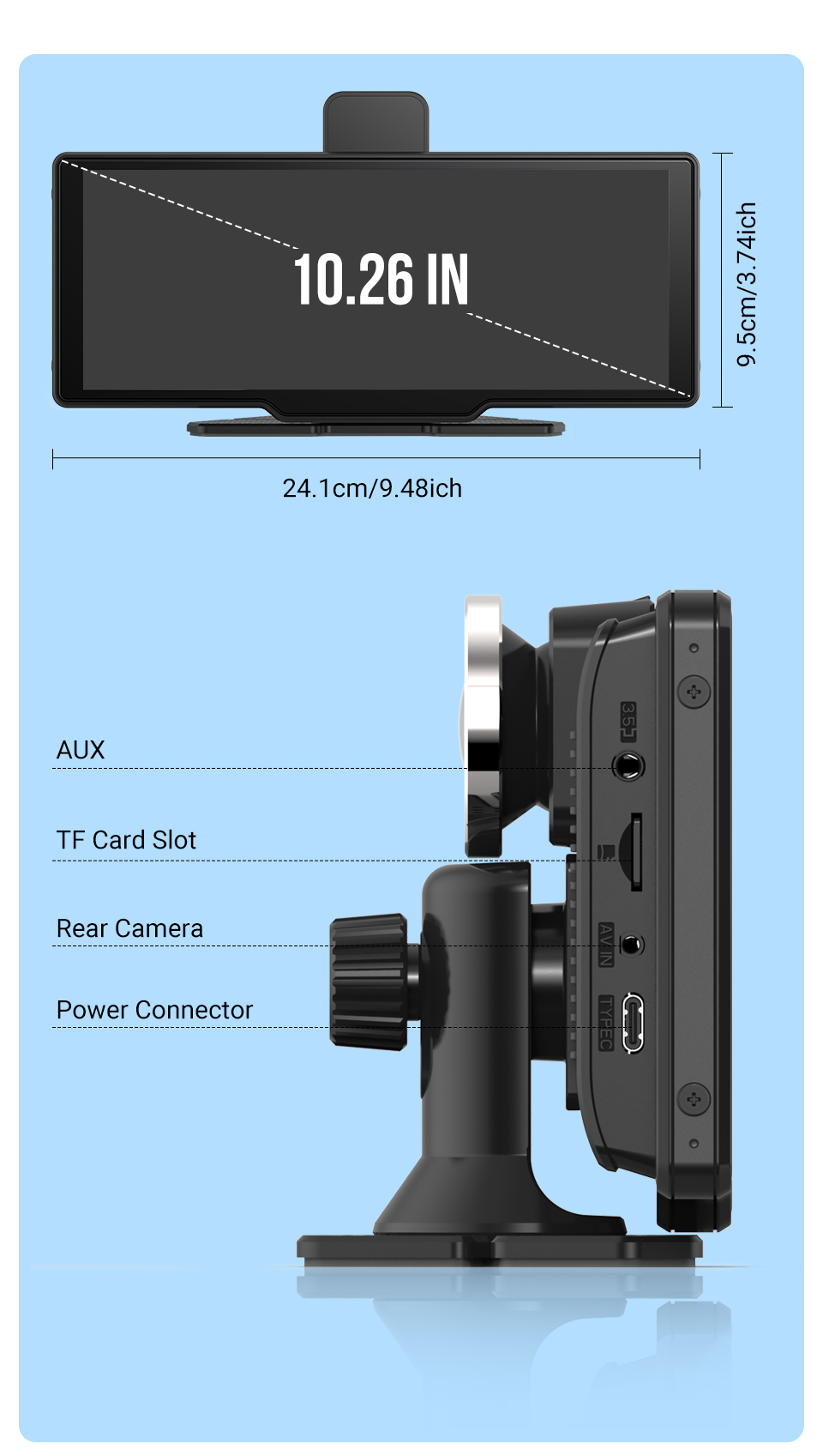 4K ultra-high-definition display with 10.26-inch screen, in-car ...