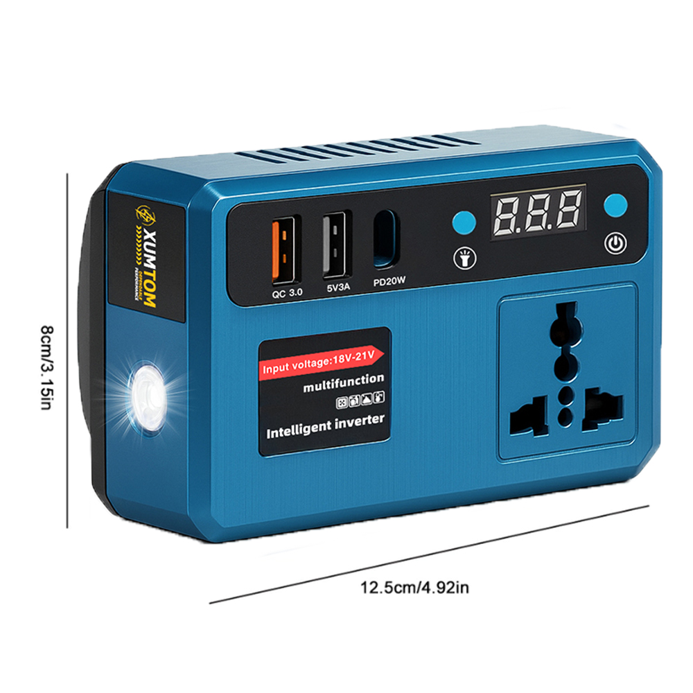 XUMTOM Portable Power Inverters for 21V Battery 150W AC Outlet Inverter ...