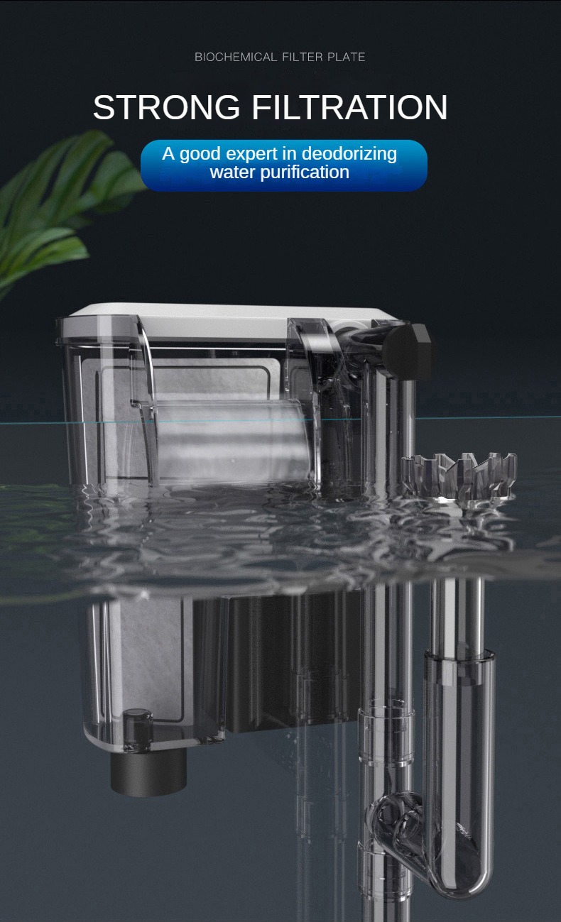 TOPOP Fish Tank Slim Hang-On Filter Water Purification Circulation ...
