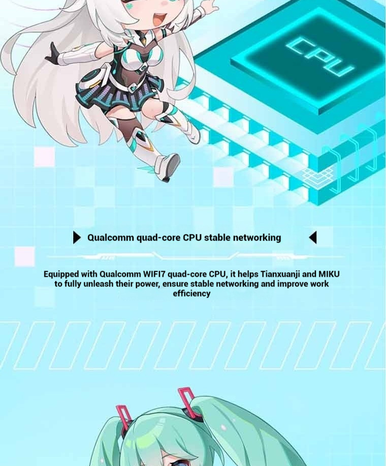 ASUS Tianxuan Game Routing 2 Hatsune Miku Future WiFi7 Router E-sports ...