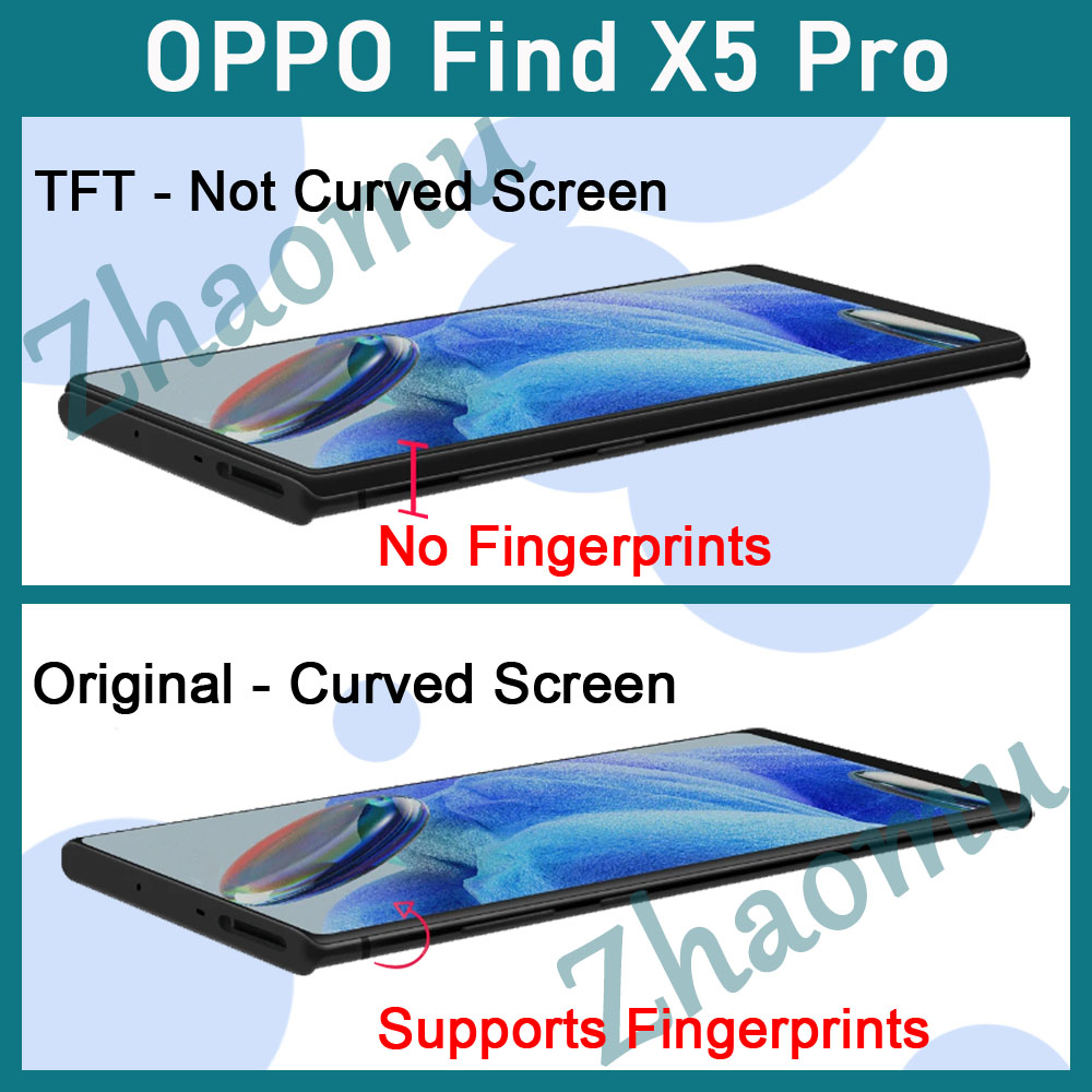 Original AMOLED OPPO Find X5 Pro 5G LCD Display Touch Screen ...