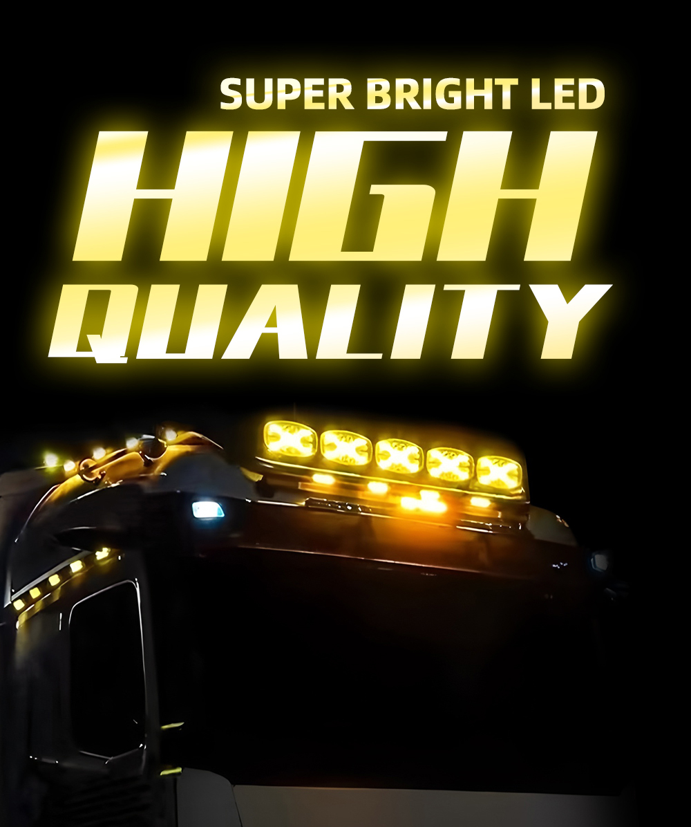 10 Inch Truck Lorry Jumbo Spotlight Combo Beam White Full LED 3000K DRL ...