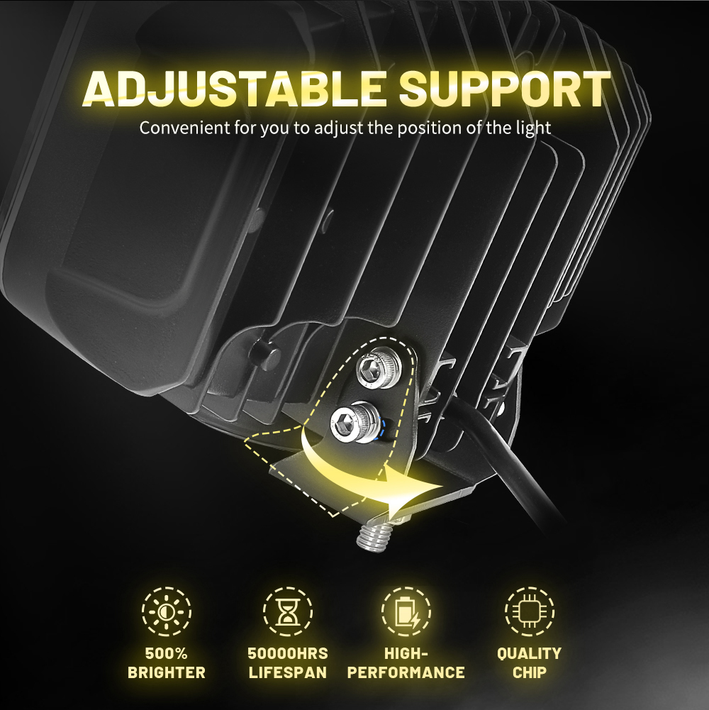 10 Inch Truck Lorry Jumbo Spotlight Combo Beam White Full LED 3000K DRL ...