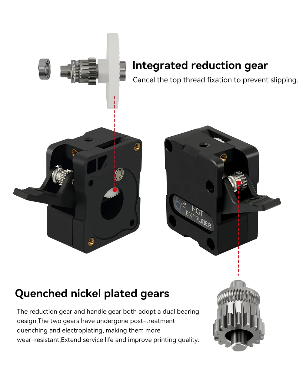 HGT Extruder For Ender 3 Pro Ender 3 V2 Ender-5-6 CR10 CR10S Bowden ...