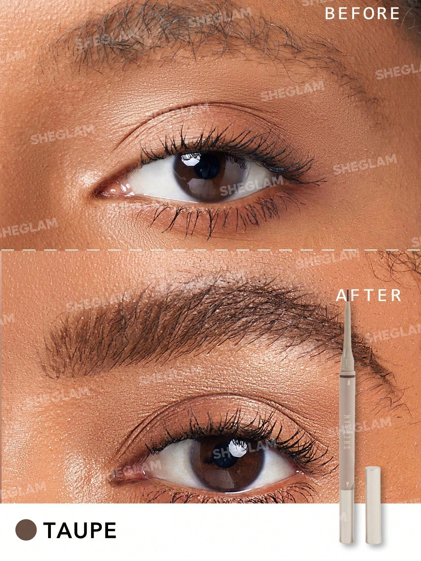 SHEGLAM On Demand 2-In-1 Eyebrow Pencil Waterproof Sweat-Proof Anti-Oil ...
