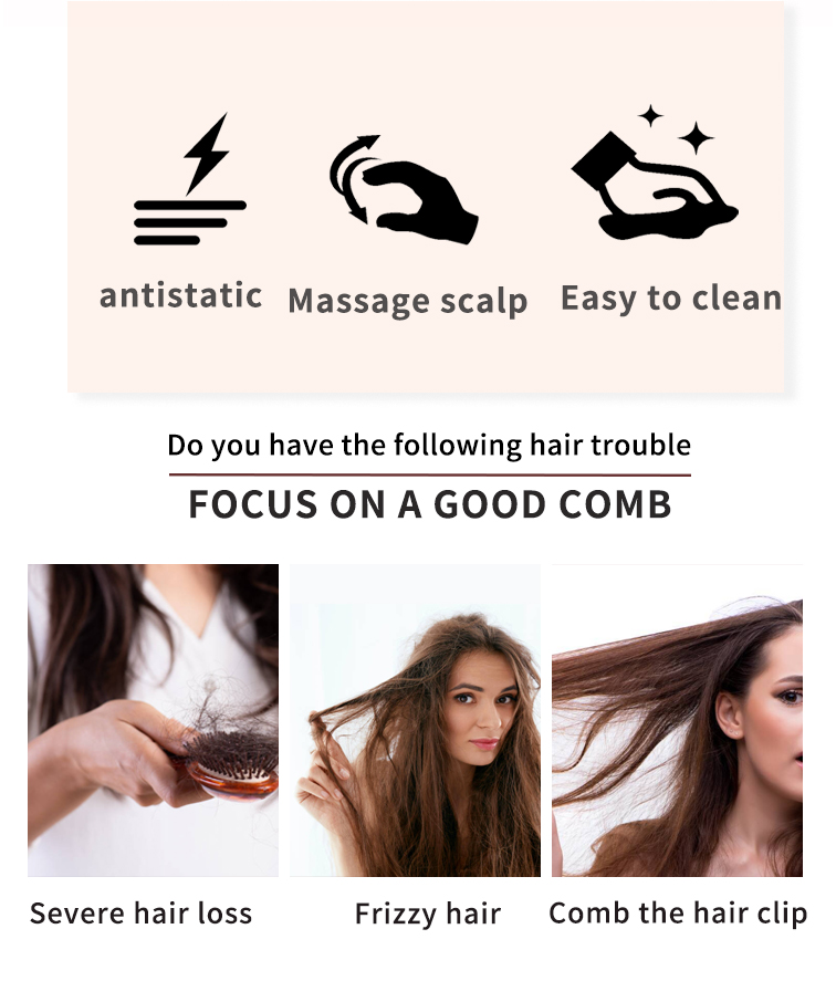 Hollow Hair Mesh Comb Abs Plastic + Nylon Comb Teeth For Women'S Home ...