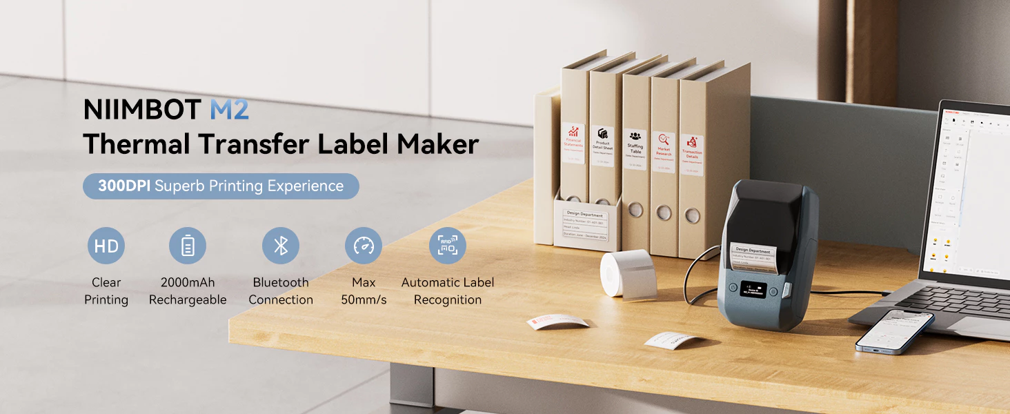 NIIMBOT M2 Office Cable Label Printer, Communication Network/Fiber ...