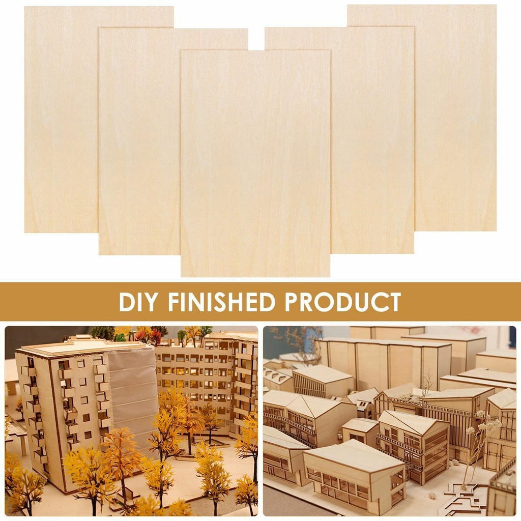 15Pcs Craft Board Thin Wood Sheets 1mm for Toys Building Carving ...