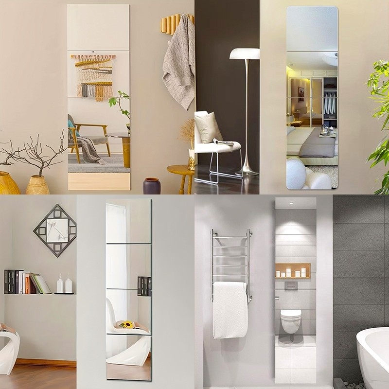 KAGA Cermin Penuh Self Adhesive HD Acrylic Mirror Sticker Untuk Dinding ...