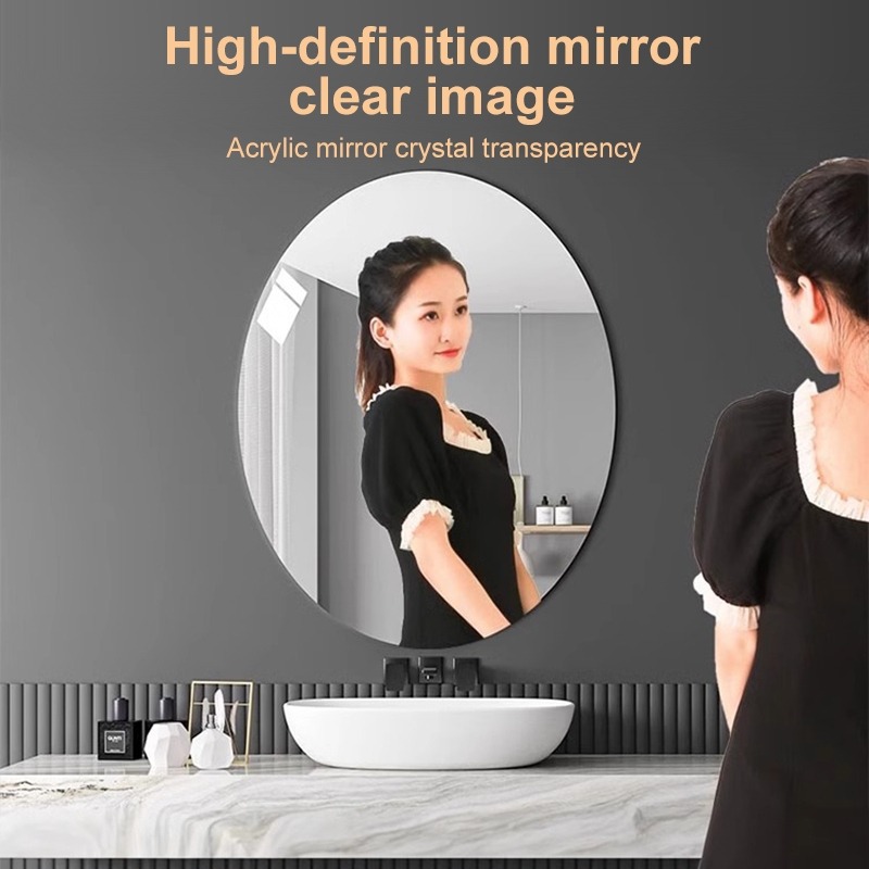 KAGA Cermin Penuh Self Adhesive HD Acrylic Mirror Sticker Untuk Dinding ...