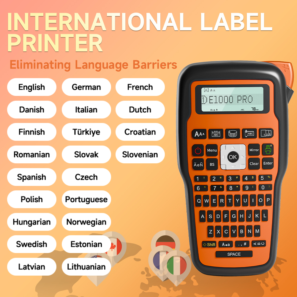 E1000 PRO Portable Label Maker Label Heat Shrink Tube Label Compatible ...
