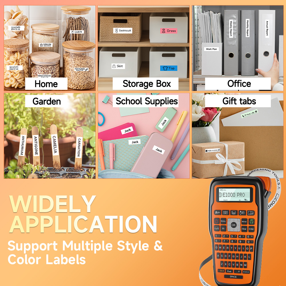 E1000 PRO Portable Label Maker Label Heat Shrink Tube Label Compatible ...