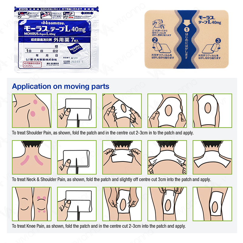 Japan Hisamitsu Muscle Pain Patch 7PCS, Back, Leg, Joint Pain Relief ...
