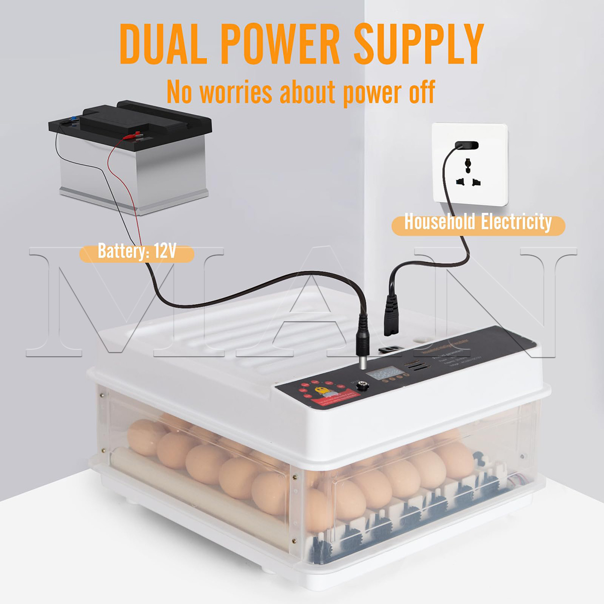 180 Egg Incubator Large Capacity Mini Incubator For Chicken Poultry ...